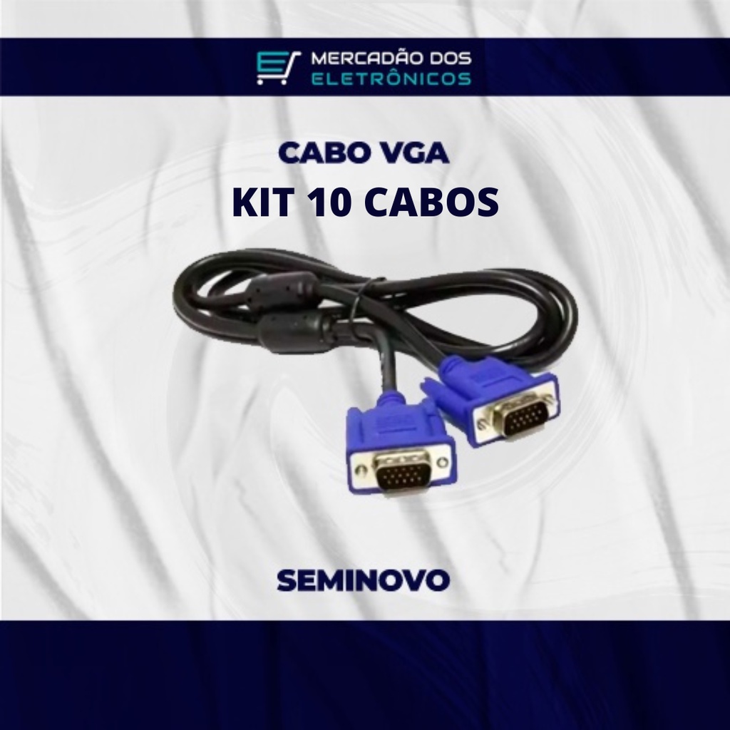 Kit Cabo VGA - 10 Unidades | Shopee Brasil