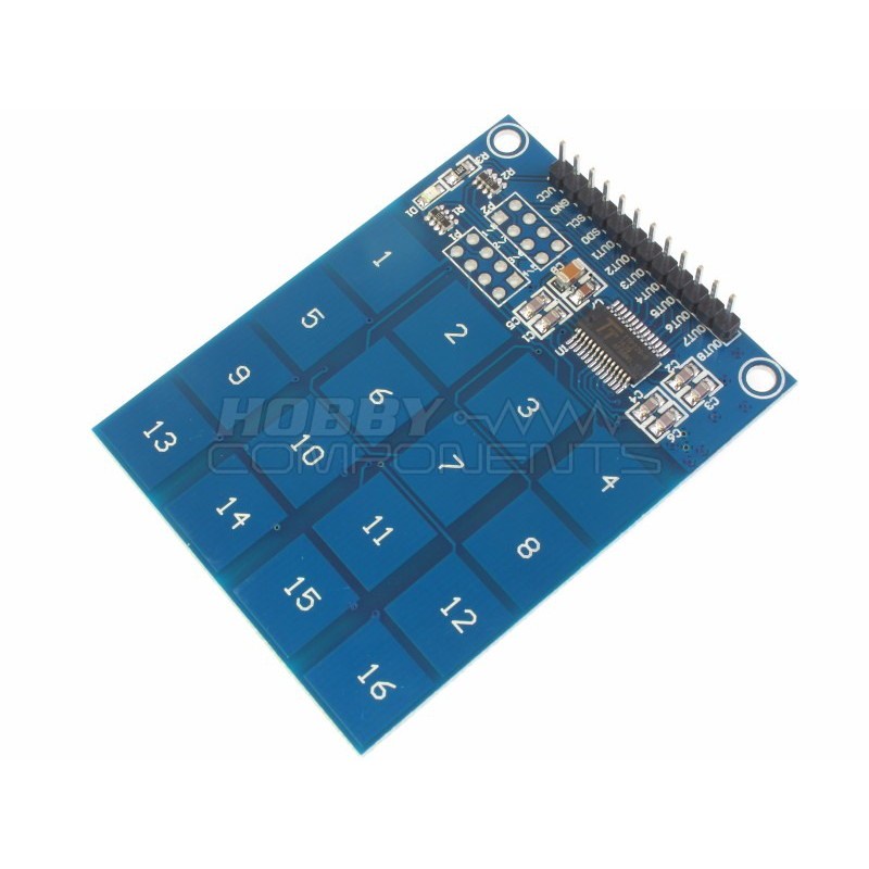 Teclado Capacitivo 4x4 16 Teclas Ttp229 I2c P/ Arduino Raspberry ESP32 ...