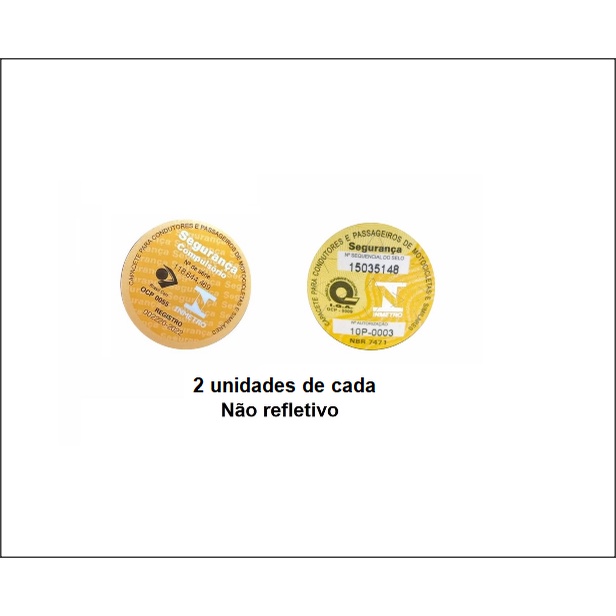 Adesivo Inmetro 4 unidades Não Refletivo - Escorrega o Preço