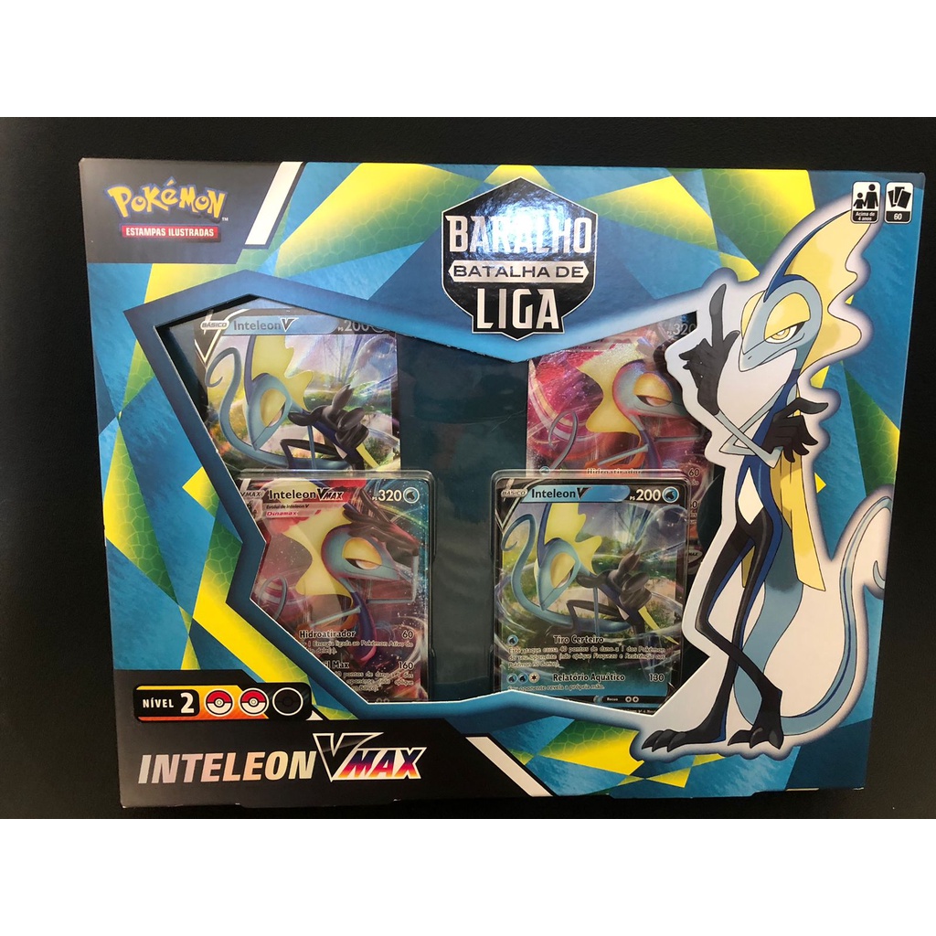 BOX| DECK| POKÉMON BATALHA DE LIGA - INTELEON VMAX | Shopee Brasil