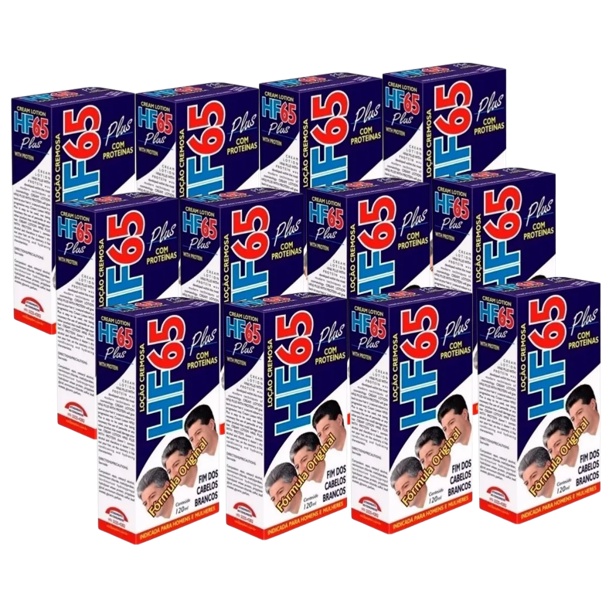 Kit 12 UN - HF65 Loção Restauradora Cremosa Plus Original 120ml ...
