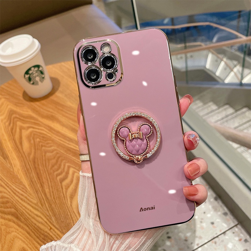 Capa De Celular Disney Para iPhone 6 plus 6s Minnie 7 8 3D Mickey Mouse ...