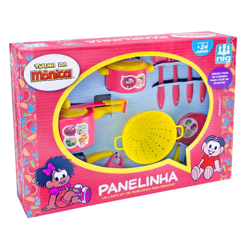 PANELINHAS DE COZINHA TURMA DA MONICA - NIG BRINQUEDOS | Shopee Brasil