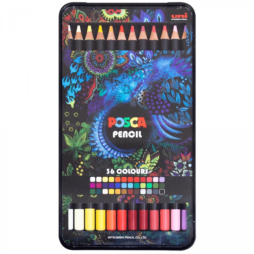 Lapis De Cor Posca 36 Cores Uniball | Shopee Brasil