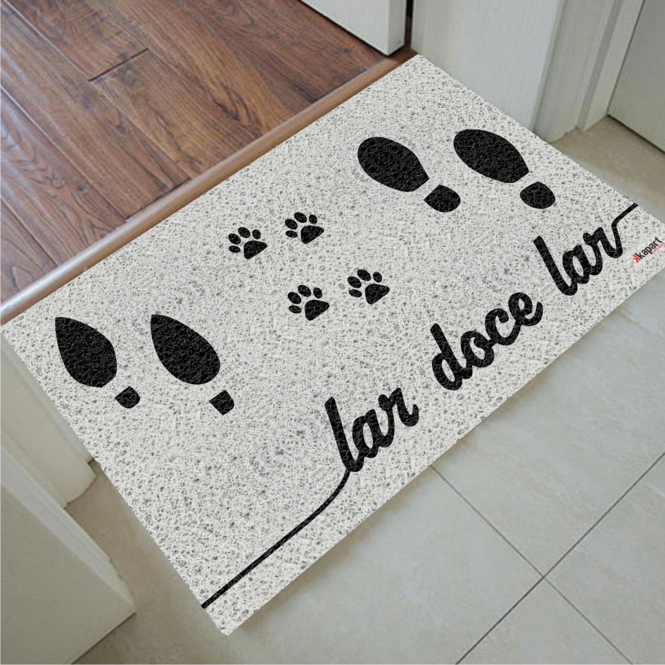 Tapete Capacho Personalizado Lar Doce Lar (Patinha) 60x40 | Shopee Brasil