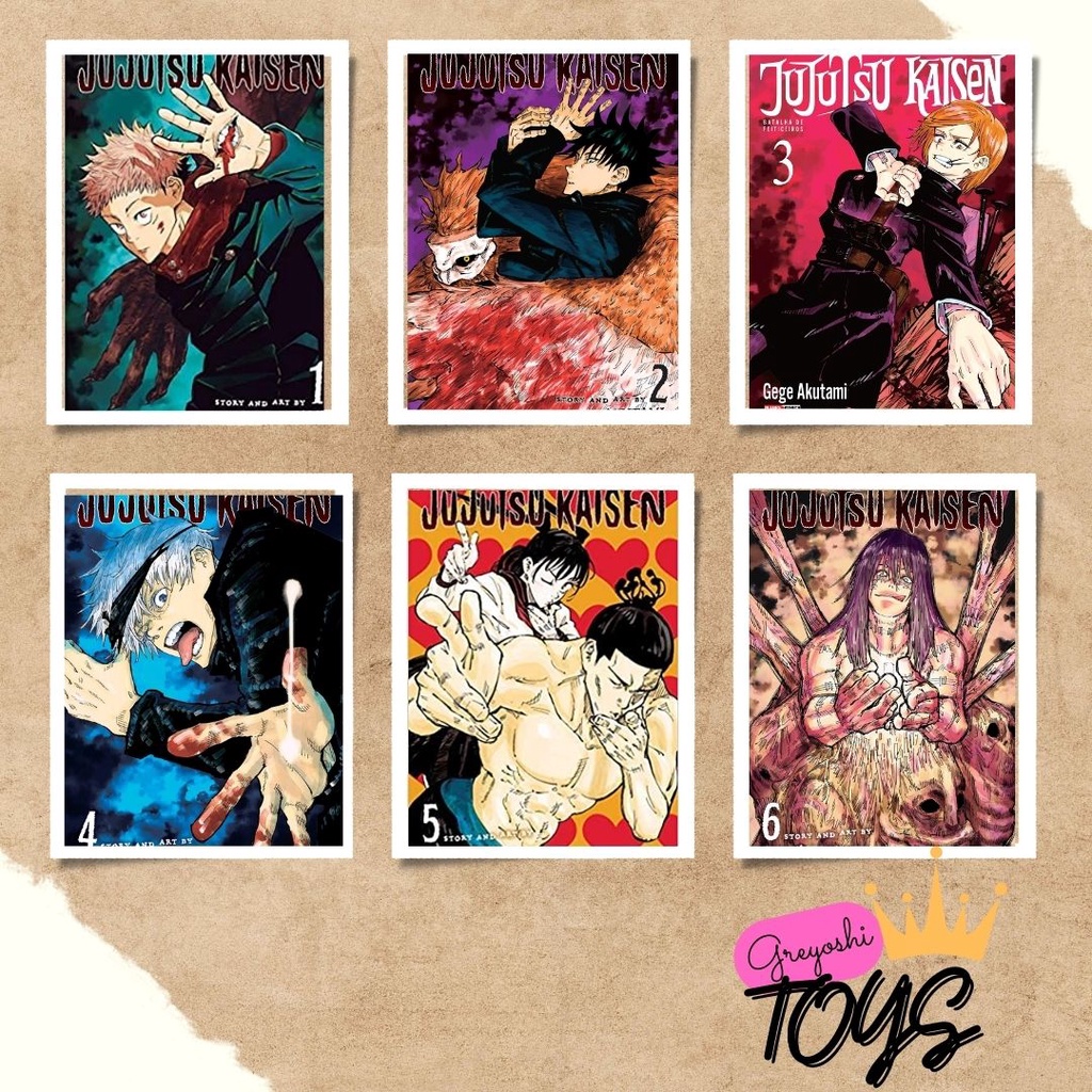 Jujutsu Kaisen Batalha De Feiticeiros Vol 1 2 3 4 5 6 Novo