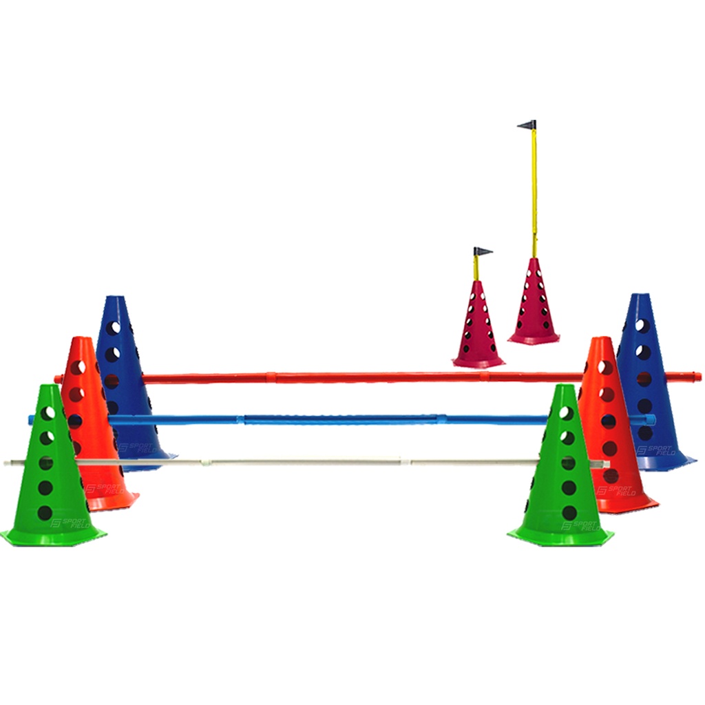 Kit 8 Cones Com 4 Barreiras e Sinalizador Agilidade Funcional | Shopee ...