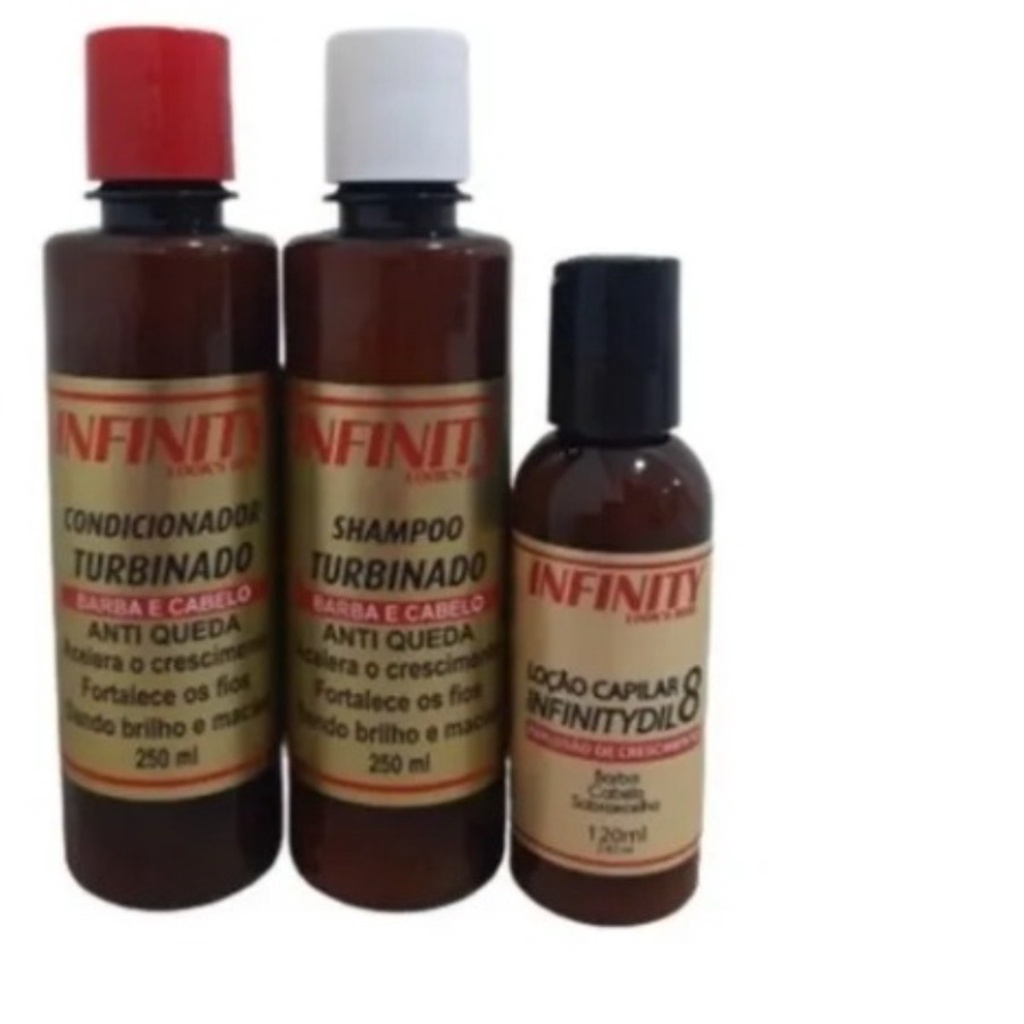 Kit Crescimento Capilar Loção+shampoo+condicionador Infinity:) | Shopee ...