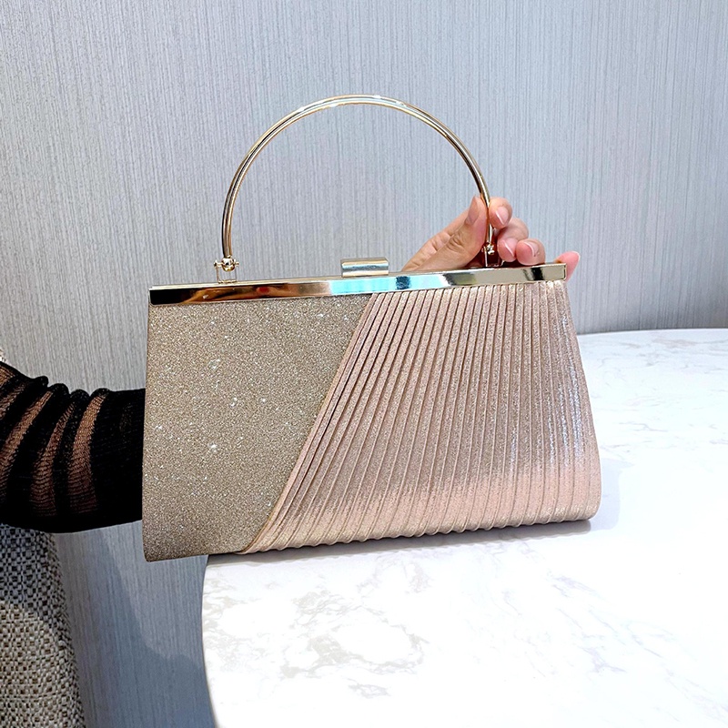 Gold Bags For Women Clutch Feminine Shiny Elegant And Formal Wedding ...