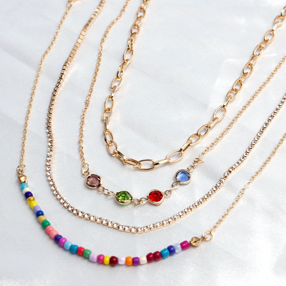 Kit Colar Choker Dourados com Quatro Unidades Colares da moda KIT 05 ...