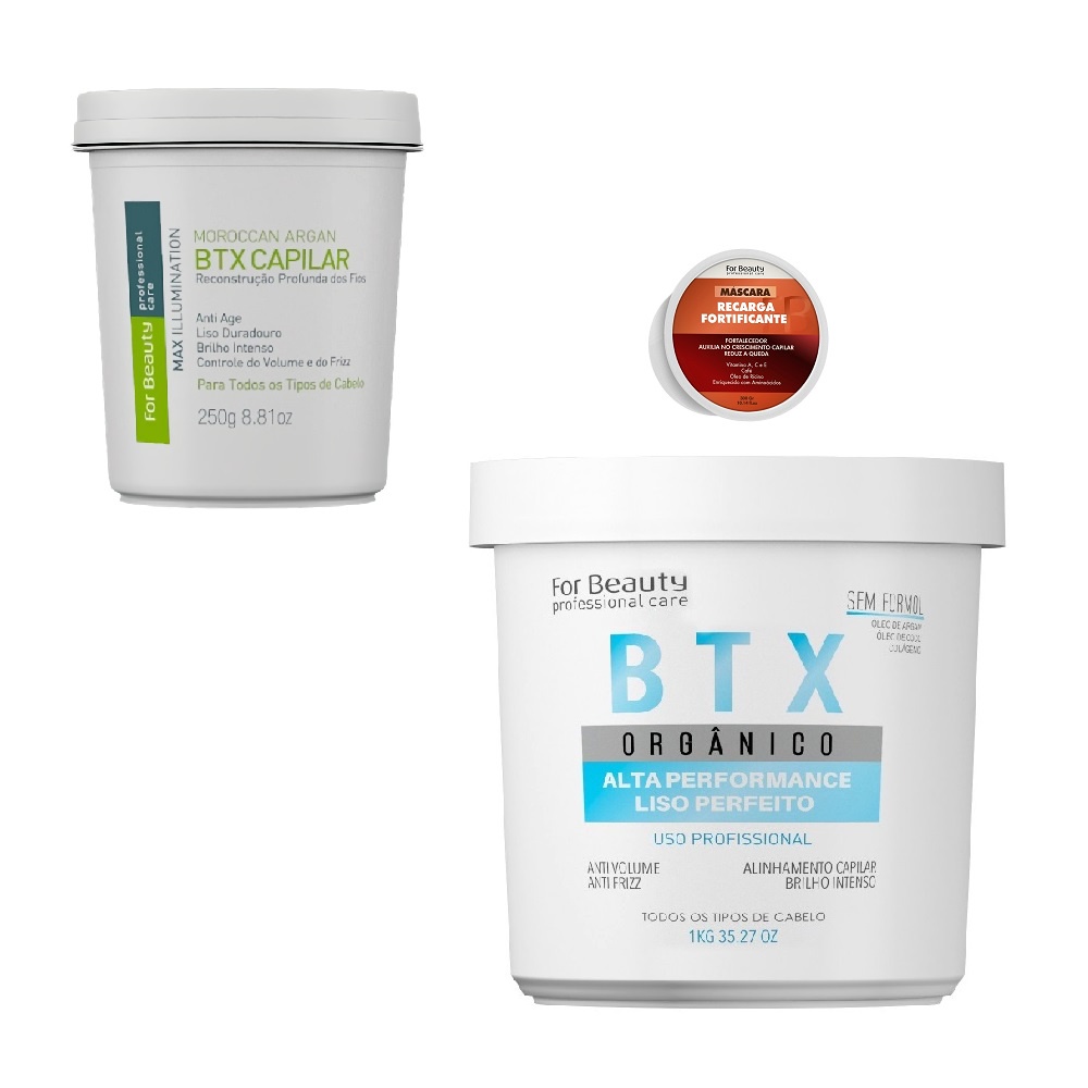 Kit For Beauty BTX Moroccan Argan Capilar Max Illumination 250g + BTX ...