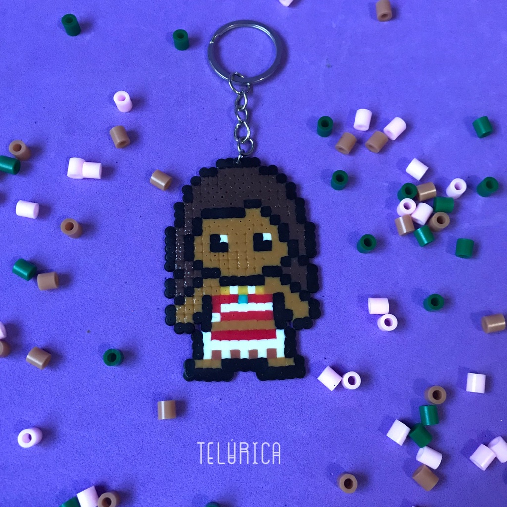 Chaveiro em Pixel Art - Moana (Princesas) | Shopee Brasil