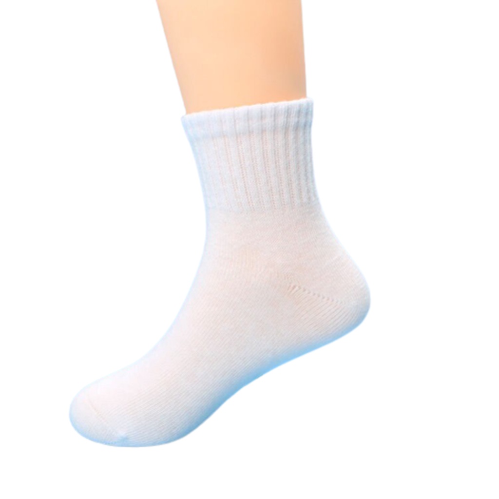Kit Meia Infantil Branca Escolar Menino ou Menina Unissex Cano Médio ...