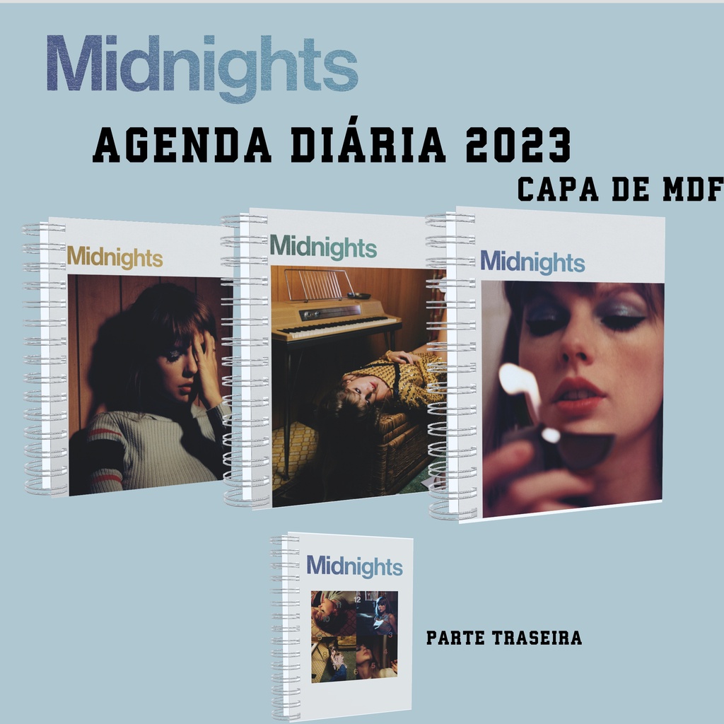 AGENDA TAYLOR SWIFT MIDNIGHTS AGENDA PERMANENTE 2023 Tamanho11,3 x 15 ...