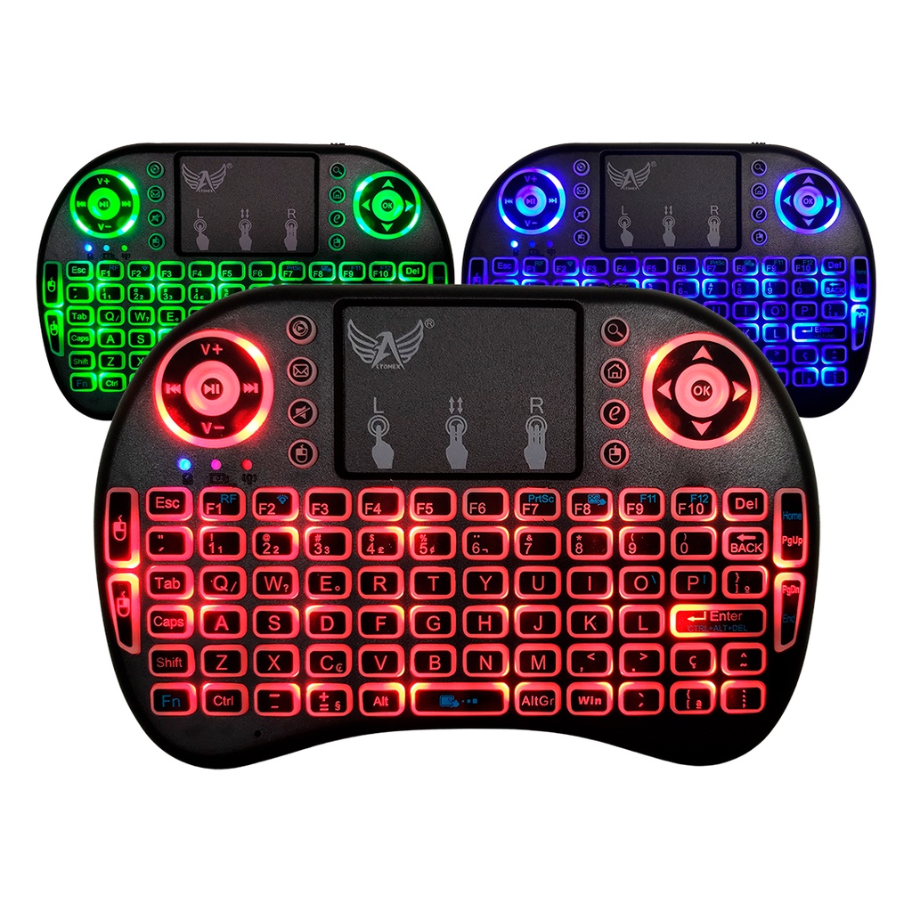 Mini Teclado Led Controle Bluetooth Para Smart Tv Qwerty | Shopee Brasil