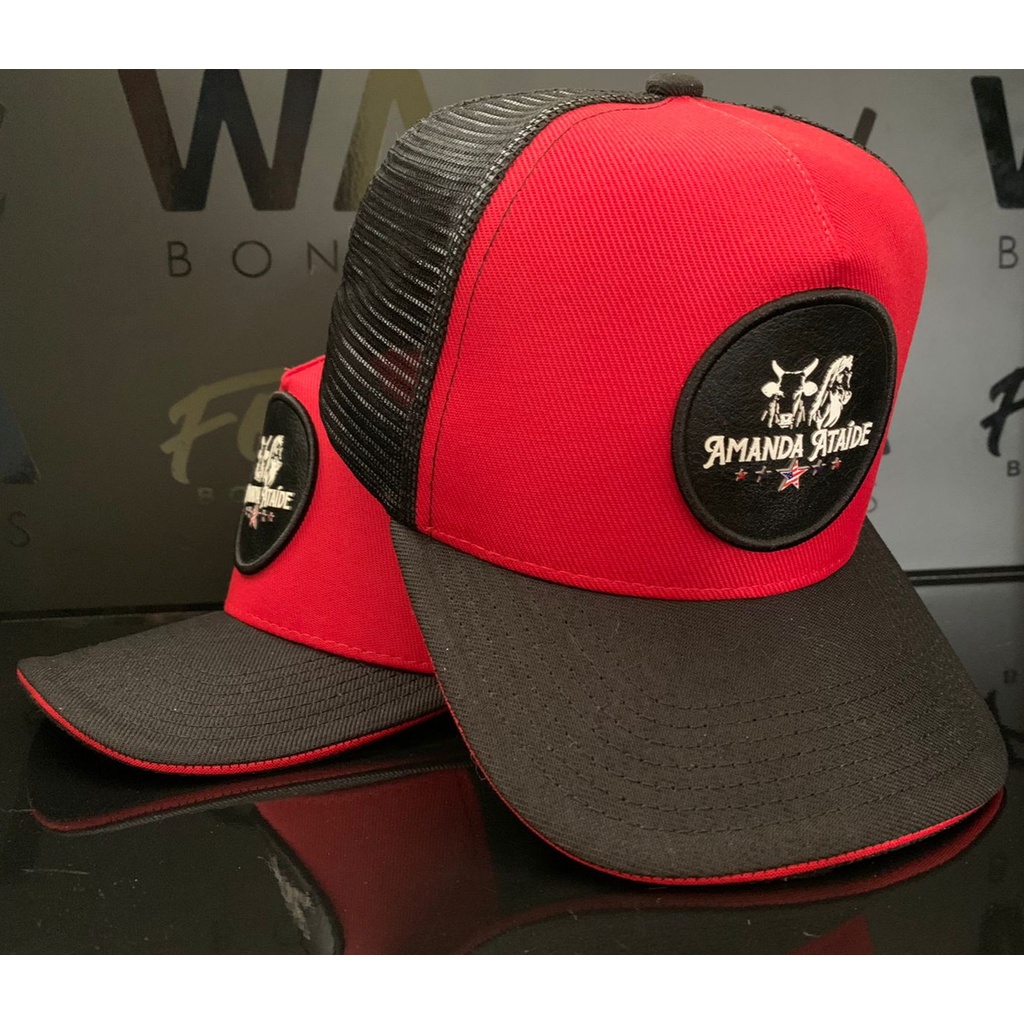 Boné Trucker AMANDA ATAÍDE | Shopee Brasil