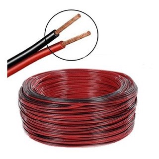 Fio Bicolor Paralelo Polarizado Vermelho/preto Rolo 100 Metros Cabo 2x0 ...