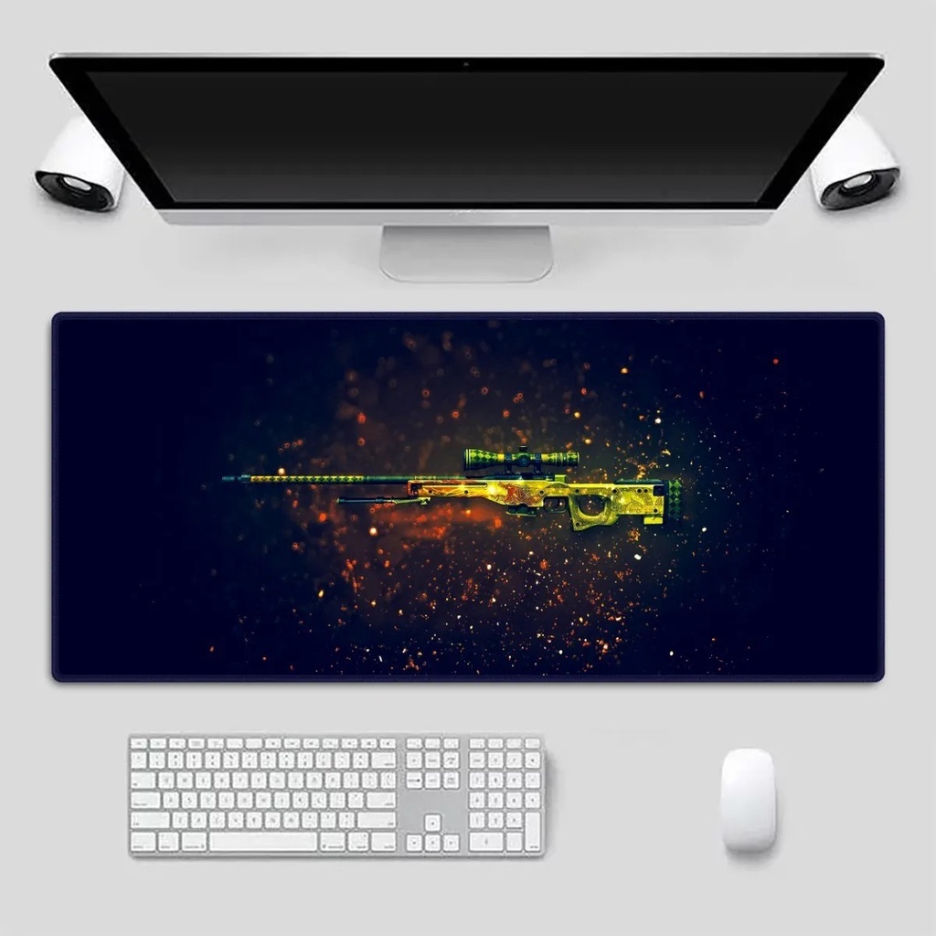Mouse Pad Grande 90x40 Couro Gamer Desk Pad Arma Csgo Awp | Shopee Brasil