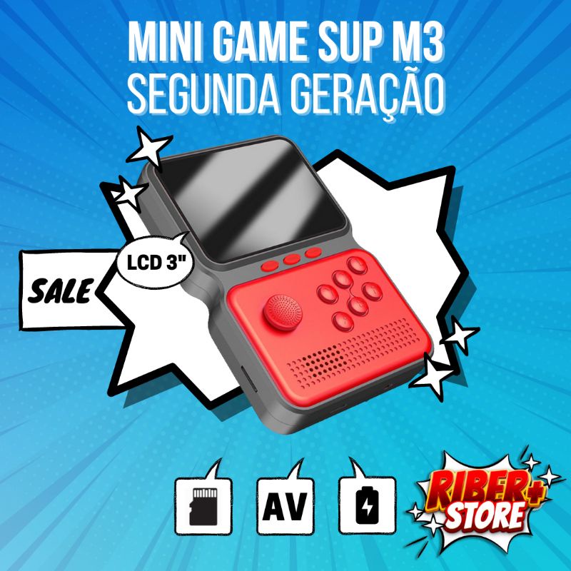 Mini Vídeo Game Sup M3 Portátil 900 Jogos Retro Clássicos Emulador Nes ...