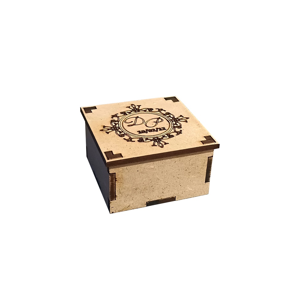 Kit 100 Caixinhas 5x5x3 Em Mdf Cru Personalizadas Iniciais | Shopee Brasil