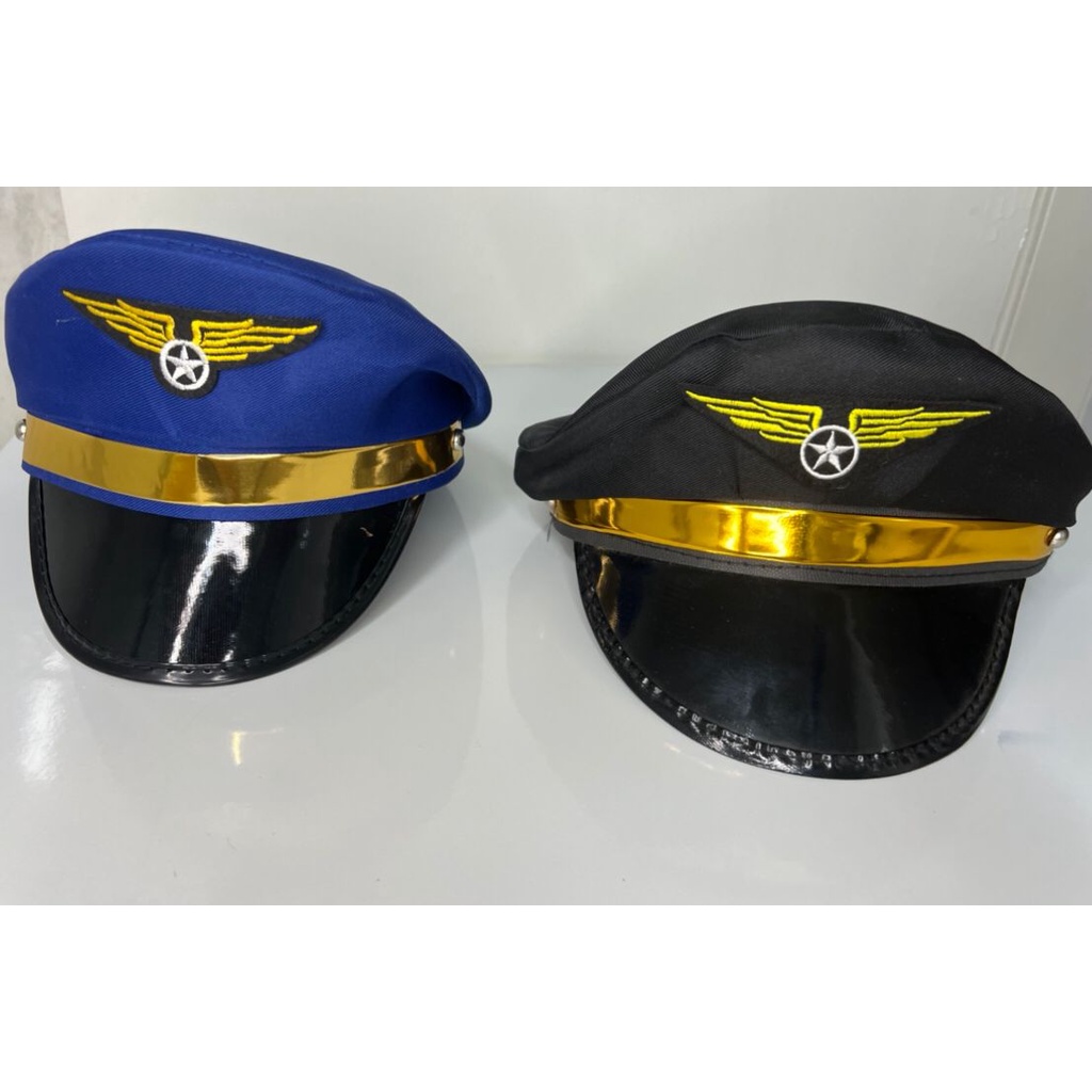Quepe Aviador - Cap Aviador Fantasia Piloto de Avião | Shopee Brasil