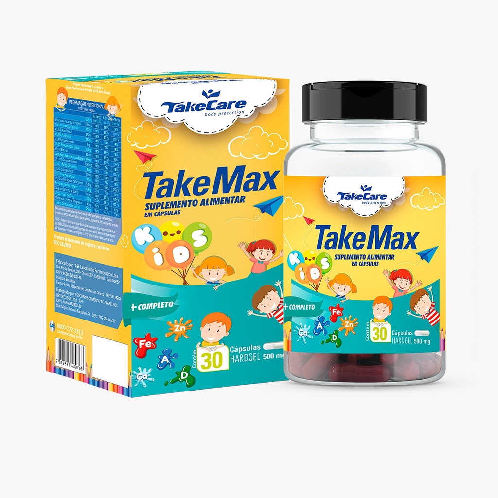Take Max Suplemento Alimentar 30 Cap. Kids | Shopee Brasil