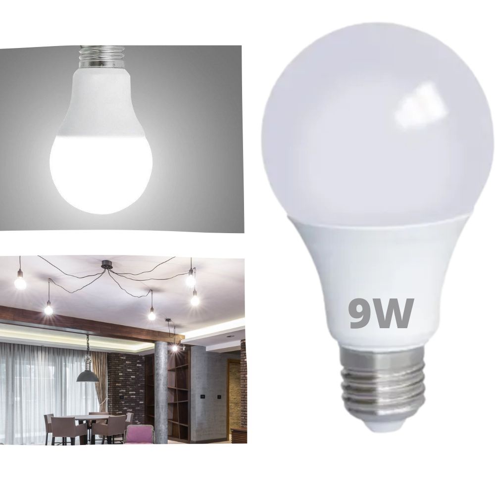 Lâmpada Led 9w Bulbo Branco Frio 6500k Bivolt Soquete E27 Residencial | Shopee Brasil