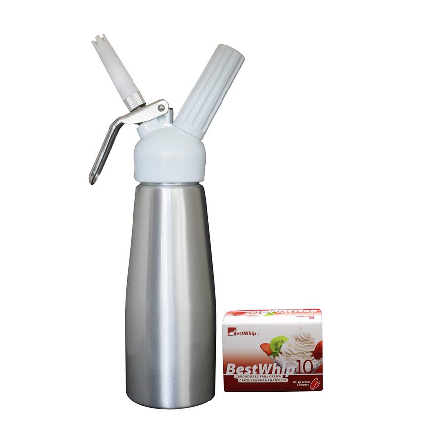 Garrafa Chantilly Alp 500ml Prata 10 Cáp Gas N20 Bestwhip | Shopee Brasil