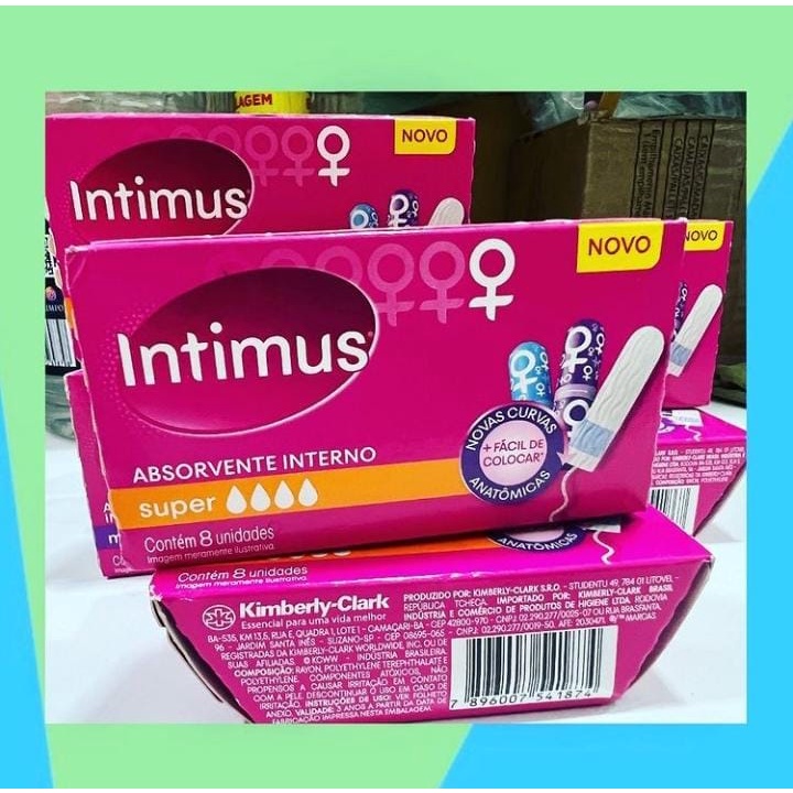 Intimus Absorvente Interno Super, 8 Unidades | Shopee Brasil