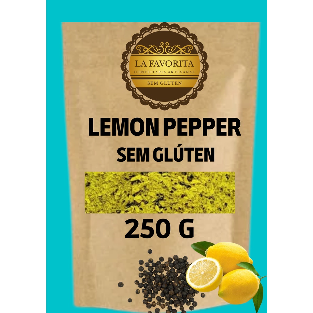 Lemon Pepper 100g ou 250g ou 500g - Tempero Condimento - Sem Glúten ...