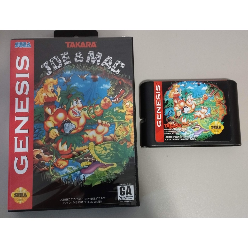 MEGA DRIVE SEGA GENESIS - JOE & MAC COM CAIXA | Shopee Brasil