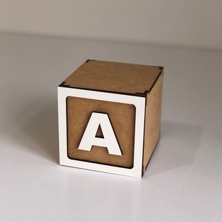 Cubo com letra Unitário para decoração 20x20 em mdf de 3mm | Shopee Brasil