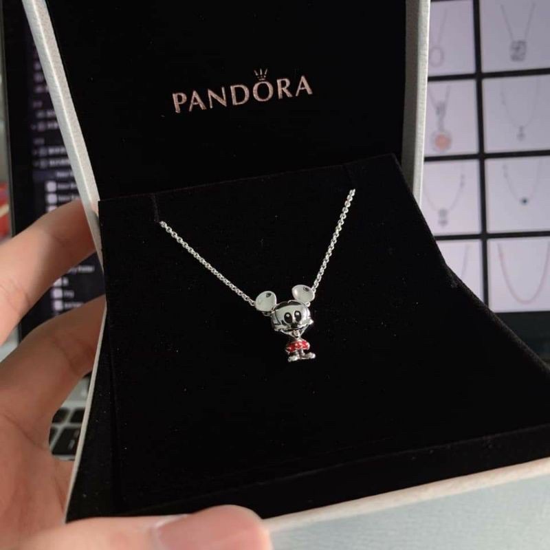 Colar Pandora Mickey Disney (Com Caixa E Sacola Pandora) Prata 925 ...