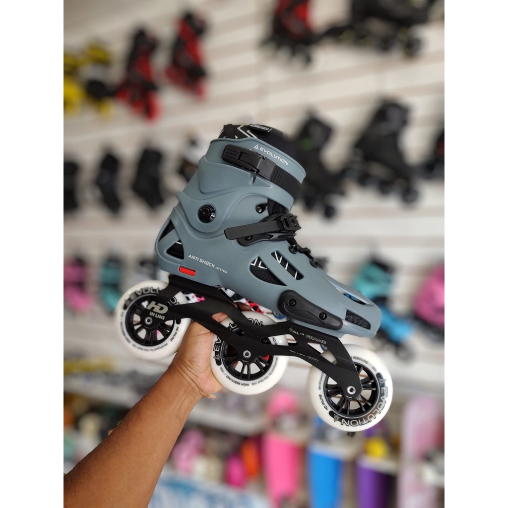 Patins Urbano Hd-inline Evolution Pro Cinza 3 Rodas 110mm | Shopee Brasil