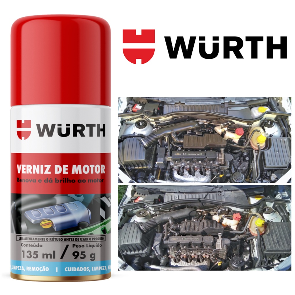 Verniz De Motor Automotivo Spray 135 Ml / 95 Gr Wurth | Shopee Brasil