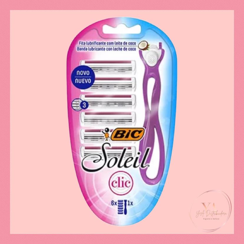 Aparelho de Depilar Bic Soleil Clic 3 Lâminas + 6 Cargas | Shopee Brasil