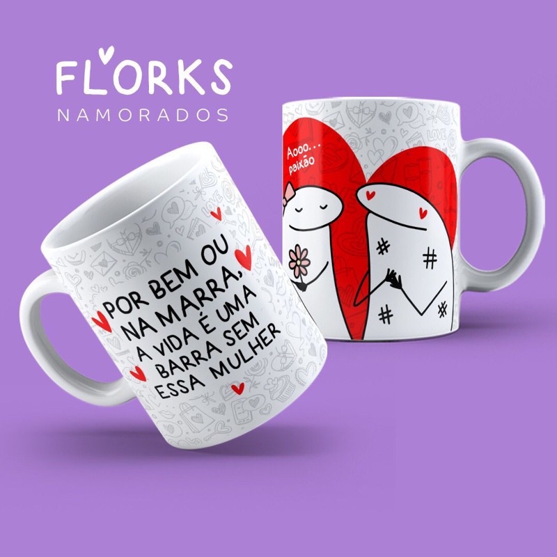 Caneca Meme Flork - Por bem ou na marra, a vida é uma barra sem essa ...