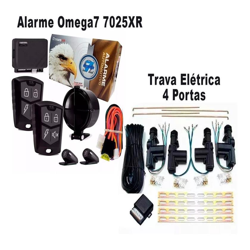 Alarme Omega 7 7025xr Completo + Trava Eletrica 4 Portas | Shopee Brasil