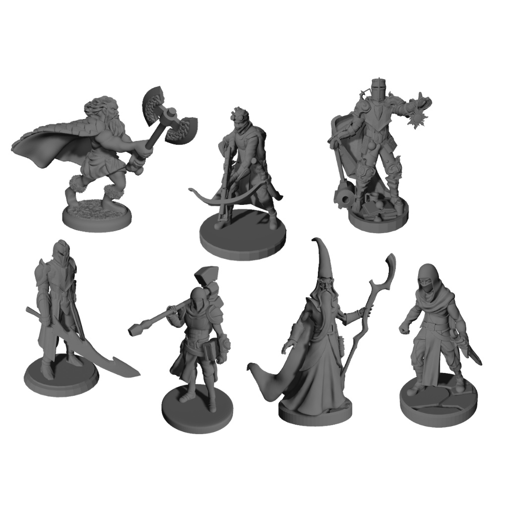 Miniaturas Herois Humanos Personagens RPG Dungeons And Dragons DND D&D ...
