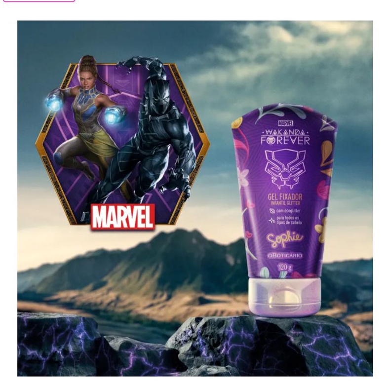 Gel Fixador Com Glitter Sophie Wakanda Forever 120g | Shopee Brasil