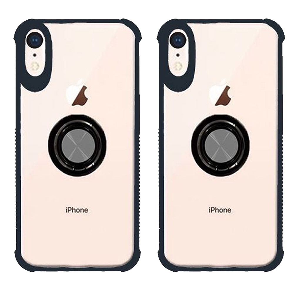 Kit 2 Capa Case Capinha para Celular iPhone XR Preta Transparente Anti ...