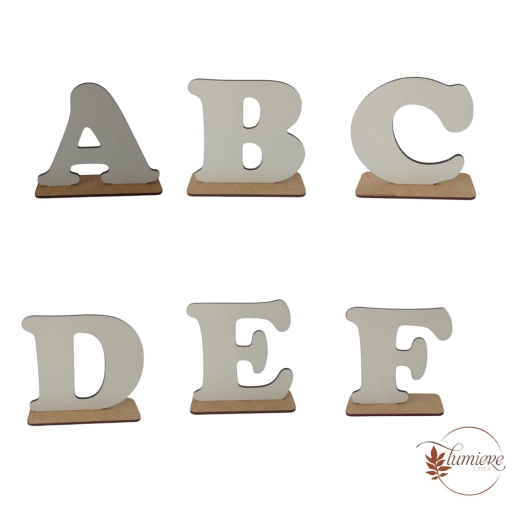 Letras de Mesa em MDF Colorido 10cm de Altura - Para Escolher | Shopee ...