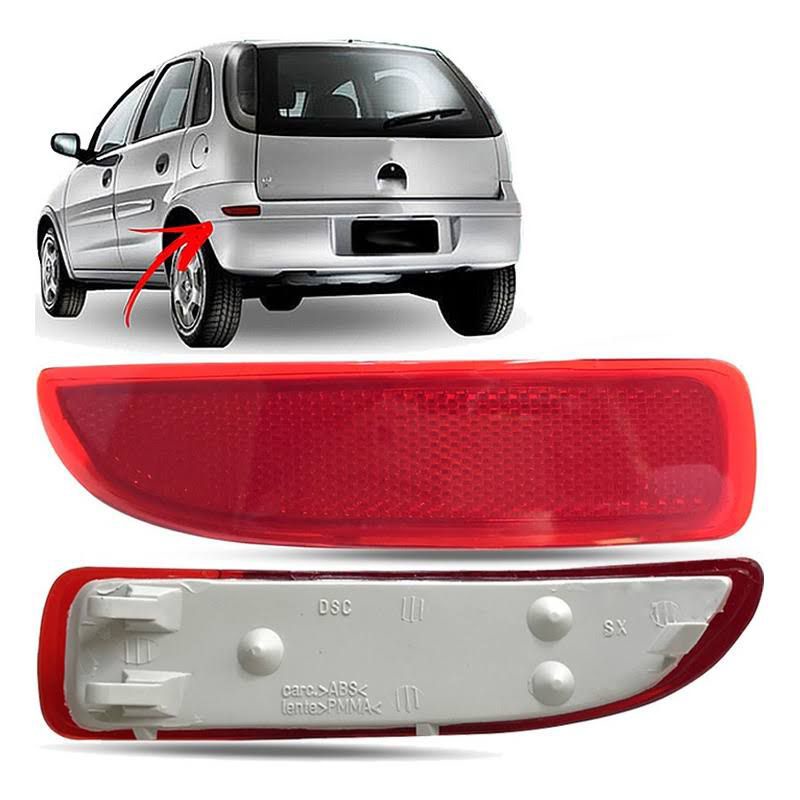Refletor Parachoque Traseiro Corsa Hatch Joy Maxx Rubi Unitário ...