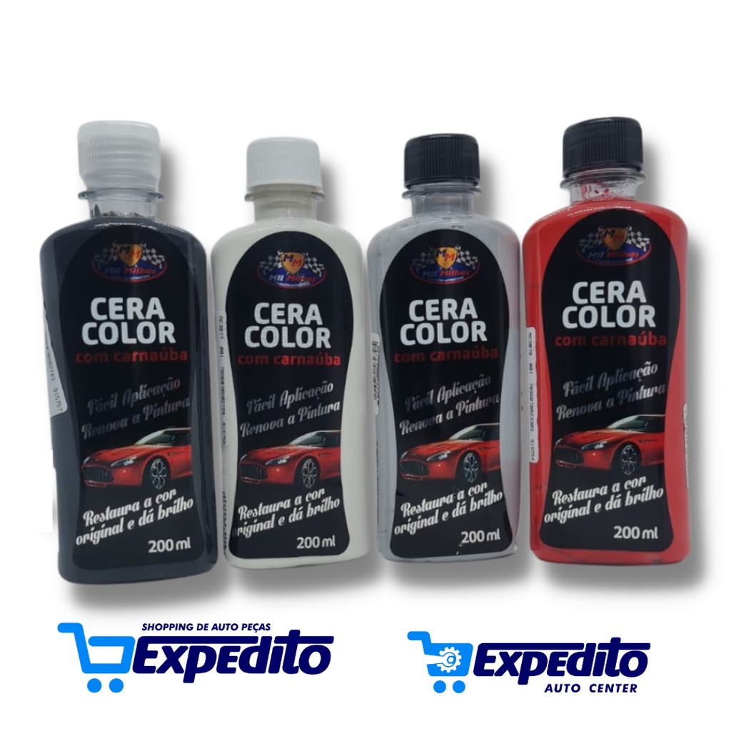 Cera Automotiva Colorida Cera Color com Carnaúba Mil Milhas 200ml ...