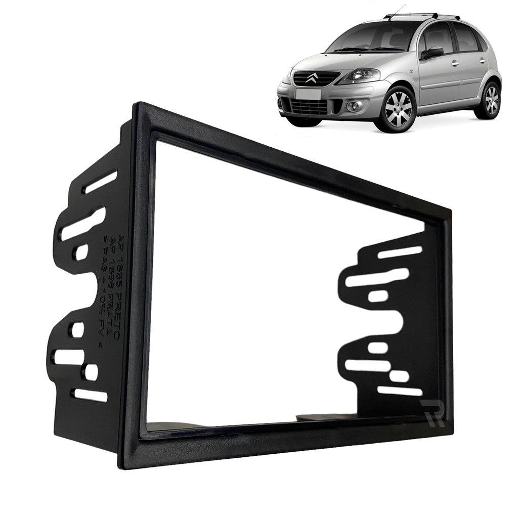 Moldura Painel DVD 2 Din MP5 Central Multimidia Citroen C3 2000 a 2013 | Shopee Brasil
