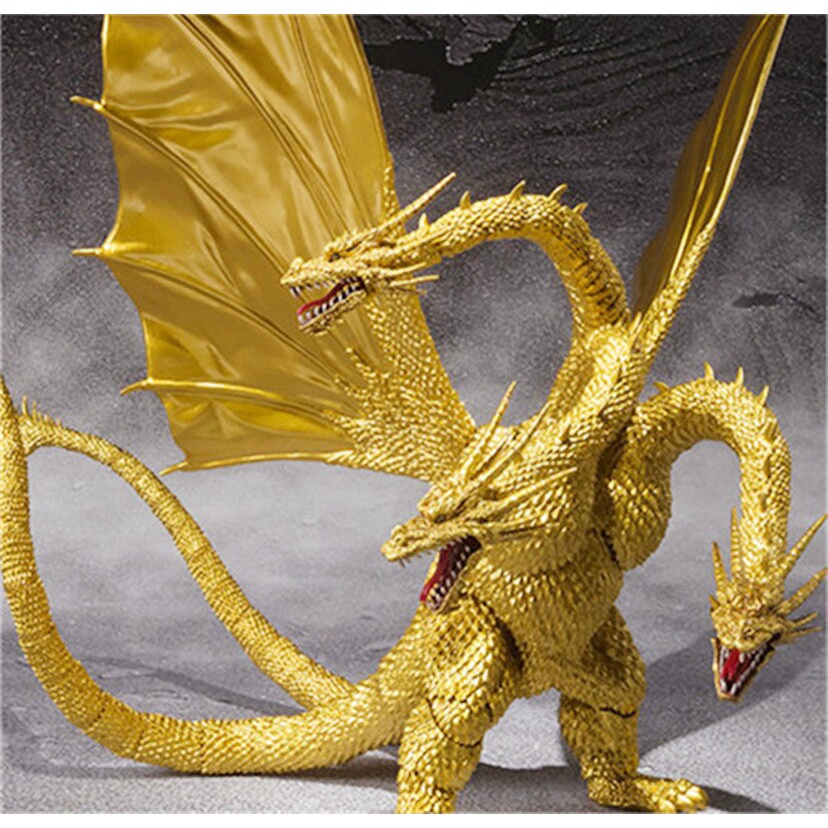 [Godzilla Anime shm guidora king ghidrah figma Trident 30cm Versão ...
