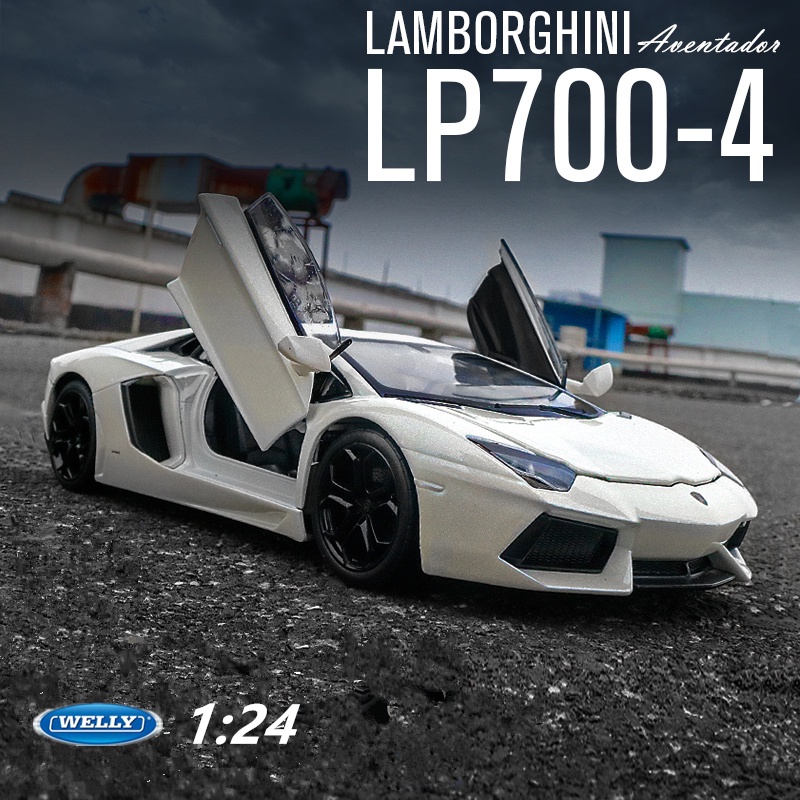 WELLY Bem-Vindo 1 : 24 Lamborghini Aventador LP700-4 Modelo De Carro De Corrida Em Liga Leve ...