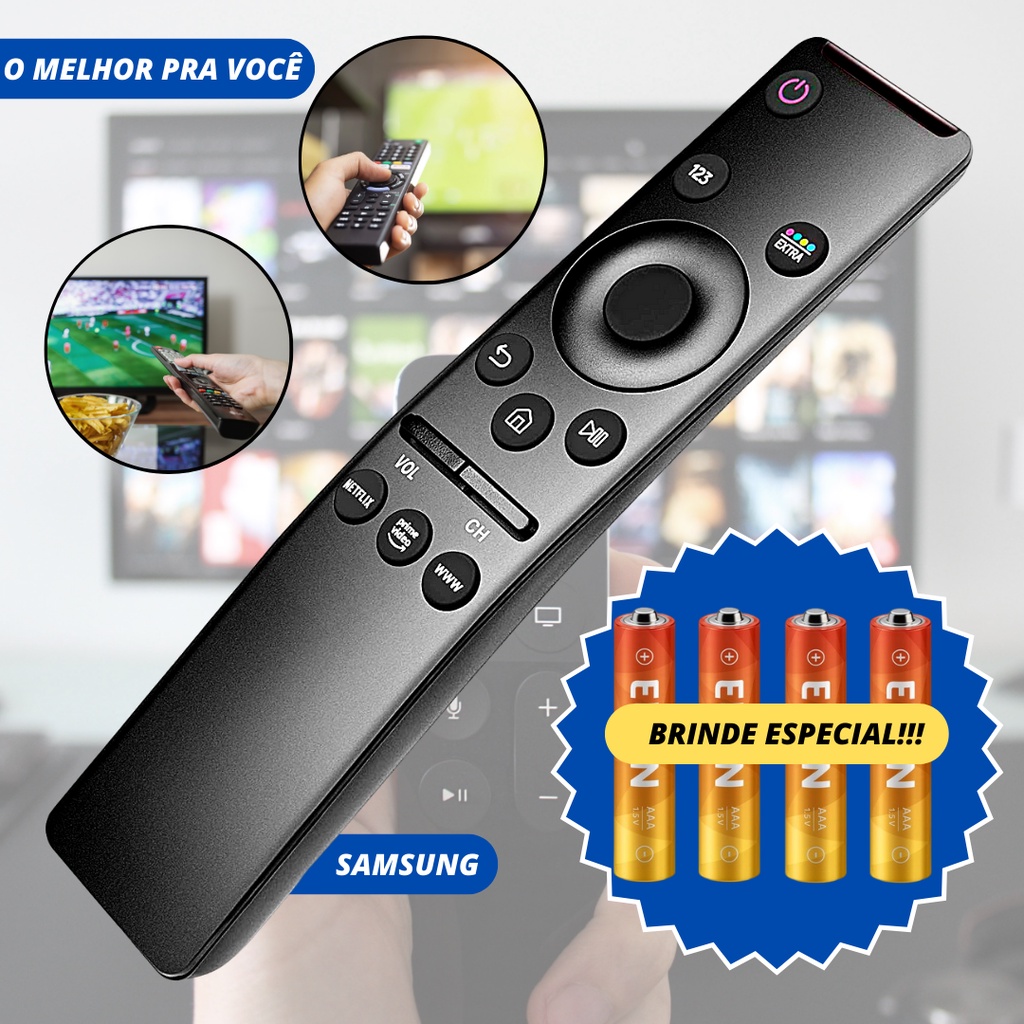 Controle Samsung para Televisão Smart 4k Universal + Kit Pilha Frete ...