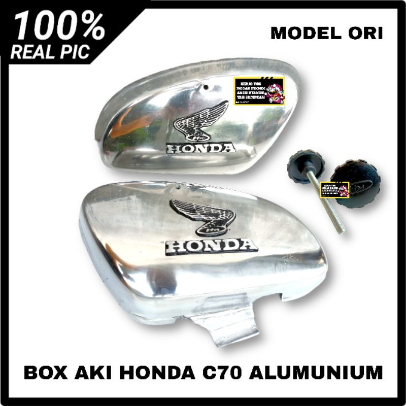 HONDA C70 Bateria FLAP Polimento MOFEL WING Logotipo Parafuso Livre | Shopee Brasil