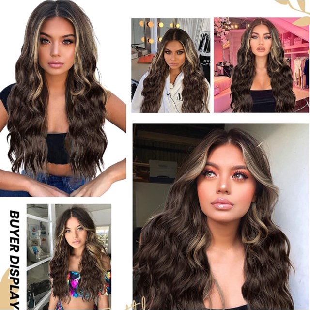 BR126 wig peruca cacheada orgânica preta/loiro/branca/marrom lace ...